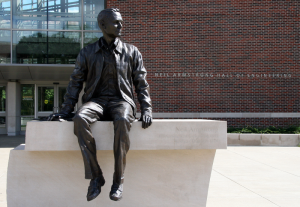 ARMSTRONG, Neil Statue at Neil Armstrong Hall of Engineering | This Day ...