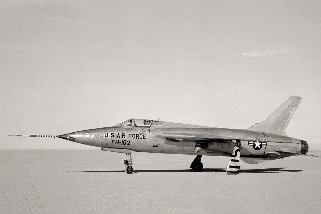 Republic F-105B-1-RE Thunderchief 54-102, left profile | This Day in ...