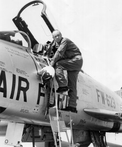 COMSTOCK, Harold E., Colonel, USAF, 481st TFS, with F-100D-26-NA Super ...