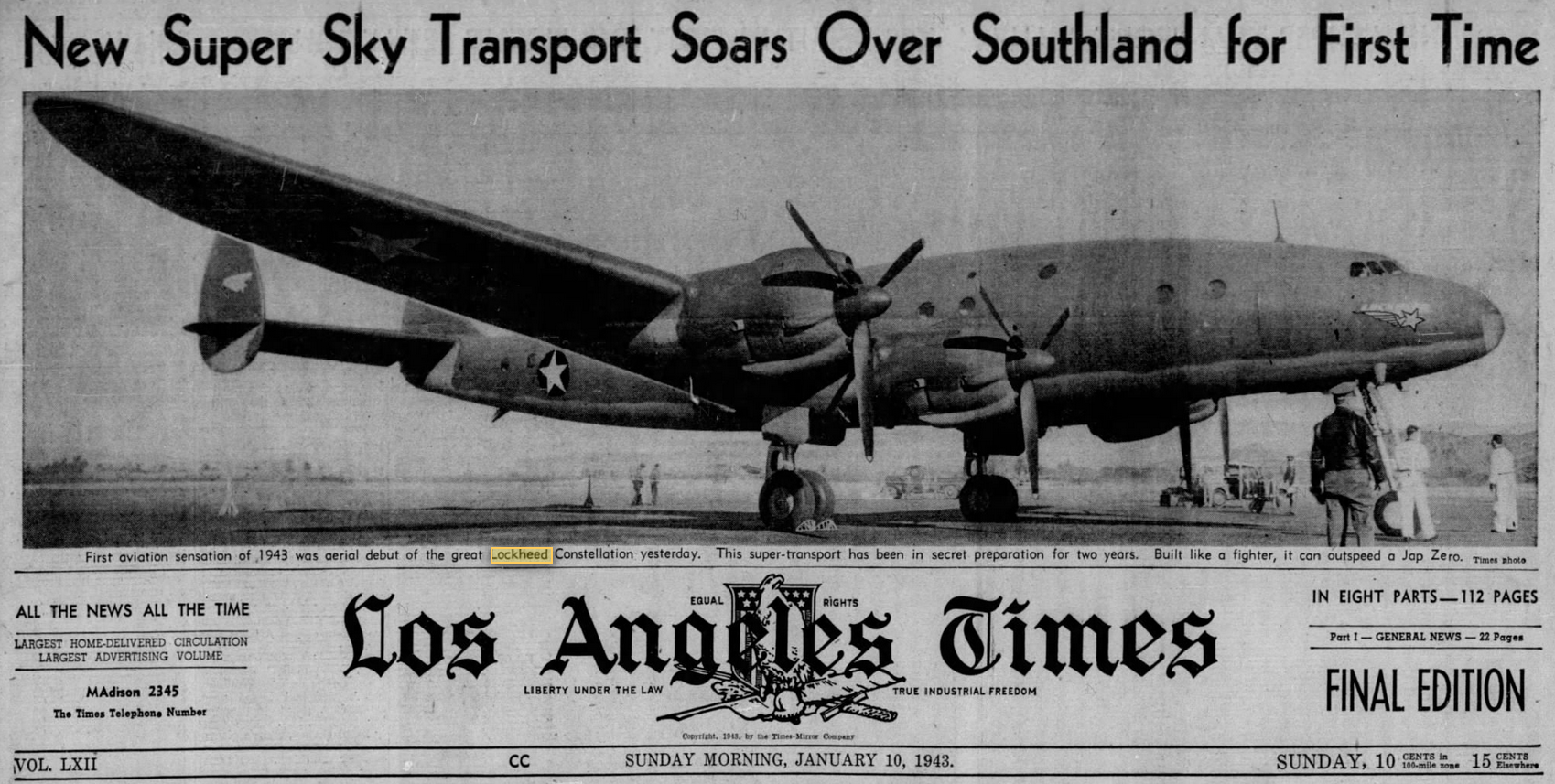 9 January 1943 | This Day in Aviation