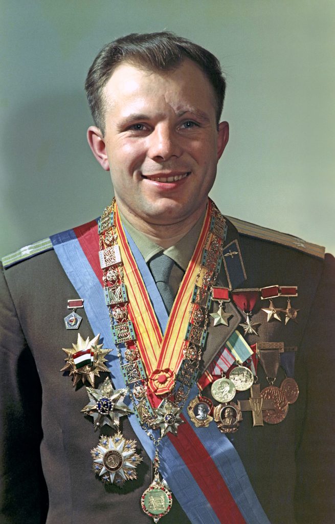 Pilot-Cosmonaut Yuri Alexseyevich Gagarin, Hero of the Soviet Union ...