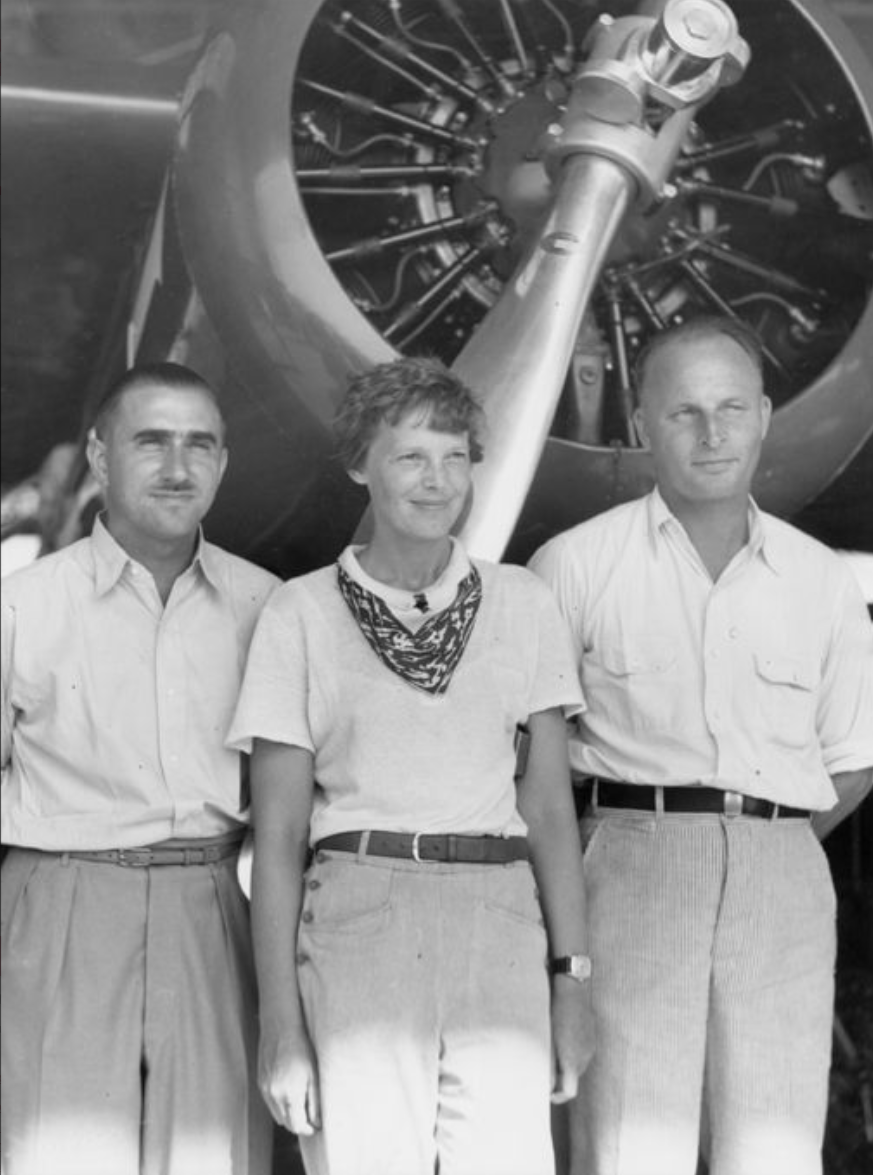 Paul Mantz, Amelia Earhart and Lockheed’s chief pilot, Marshall Headle ...